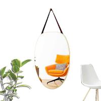 China Stylish Bathroom Design with Large Framed Black Aluminum Wall Mirror and Gold Frame for sale
