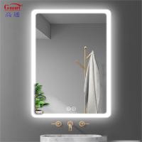 China Big Bathroom Modern Hello Kitty Fogless Shower Smart Sticker Wall with LED Light Mirror for sale