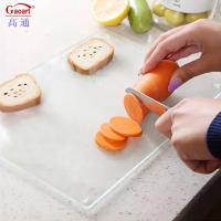 China Toughened Glass Top Kitchen Cutting Board Rectangle Shape 4mm Thick 500 Pcs No Design for sale