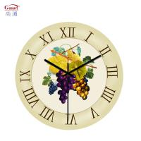 China Large Single Face Glass Luxury Sublimation Mantel Clock for Modern Kitchen Decoration for sale
