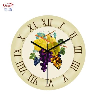 China Large Single Face Glass Luxury Sublimation Mantel Clock for Modern Kitchen Decoration for sale