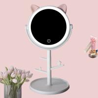 China Every Day Top Fashion Compact Adjustable Small LED Makeup Mirror for Cute Lady Dressing for sale