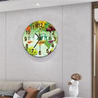 China Large Single Face Glass Luxury Sublimation Mantel Clock for Modern Kitchen Decoration for sale
