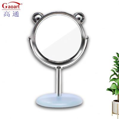 China Customized Plastic and Glass Mirror Mini Portable Vanity Circle Dressing House Decor for sale