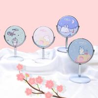 China Customized Plastic and Glass Mirror Mini Portable Vanity Circle Dressing House Decor for sale