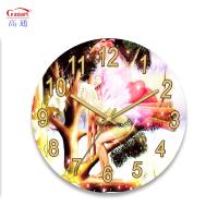 China 12inch Customized Size Glass Time Sublimation Hanging Wall Clock for Living Room for sale