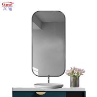China Customized Size Full Decoration Silver Sticker Wall Mounted Mirror with White Frame for sale