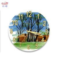 China Separates Modern Mantel Home Decor Wall Bedroom Clock for Sublimation Glass Decoration for sale