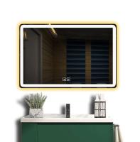 China Large Glass Mirror Customized Size LED Wall Smart Bathroom Decor for Home Living Room for sale