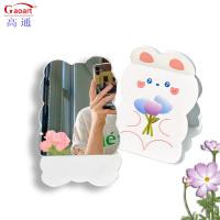China Extra LOGO Foldable Makeup Fold Make-Up Cute Travel Cosmetic Vanity Mirror for and LOGO for sale