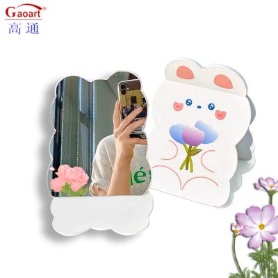 China Extra LOGO Foldable Makeup Fold Make-Up Cute Travel Cosmetic Vanity Mirror for and LOGO for sale