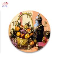 China Large Kitchen Decoration Modern Glass UV Clock for Home Restraurant Decor Everyday for sale