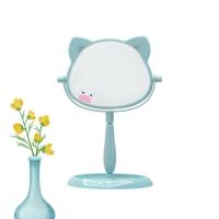 China Fashionable Design Plastic and Glass Mirror Standing Desktop Makeup Mirror for Travel for sale