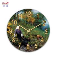 China CLASSIC Tempered Glass Mirror Kitchen Sublimation Mantel Living Room Pendant Face UV Clock for sale