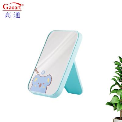 China Top Fashion Design Style Standing Table Make Up Small Travel Cosmetic Makeup Desk Mirror for sale