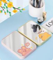 China Top Fashion Design Style Standing Table Make Up Small Travel Cosmetic Makeup Desk Mirror for sale