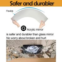 China Custom Home Decor Wall Adhesive Stickers with Acrylic Flexible Sliver Mirror Sheets for sale