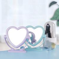 China Small Table Top Stand Portable Cosmetic Mirror Individual Carton Packing for Make-Up for sale