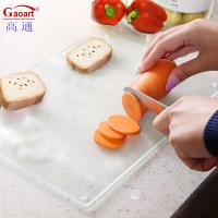 China All-Season Golden Silk No Design Unbreakable Square Kitchen Cheese Glass Cutting Board for sale