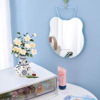 China Mini Round Custom Pocket Heart Shaped Adjustable Light Makeup Mirror for Lady Dressing for sale