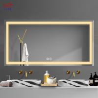 China Touch Switch Fashion Round Led Light Wall Full Length Shower Fogless Bedroom Decoration Smart For Bathroom Mirror for sale