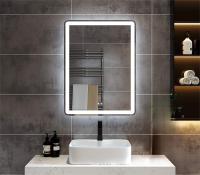 China Touch Switch Fashion Round Led Light Wall Full Length Shower Fogless Bedroom Decoration Smart For Bathroom Mirror for sale