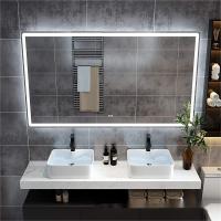China Touch Switch Fashion Round Led Light Wall Full Length Shower Fogless Bedroom Decoration Smart For Bathroom Mirror for sale