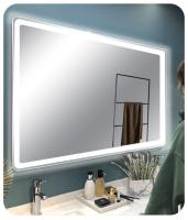 China Touch Switch Fashion Round Led Light Wall Full Length Shower Fogless Bedroom Decoration Smart For Bathroom Mirror for sale