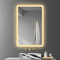 China Touch Switch Fashion Round Led Light Wall Full Length Shower Fogless Bedroom Decoration Smart For Bathroom Mirror for sale