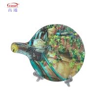 China Round Tempered Float Glass Chopping Board for Kitchen Serving Tray in Customer Size for sale