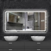 China Full Smart Glass Sticker Wall With Led Mirror for Bathroom Decoration Customized Size for sale