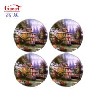 China Green Tempered Cutting Board with Handle ALL-Season Table Decoration Accessories Type for sale