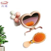China Lady Dressing Heart Shaped Pocket Adjustable Makeup Compact Mini Mirror with Qualit for sale