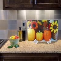 China Unbreakable Square Tempered Glass Cutting Board Placemats for Glass Dining Table for sale