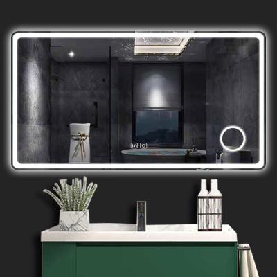 China Modern Led Defogger Wall Bath Bathroom Illuminated Decor Small Mirror For Illumination for sale