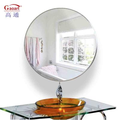 China Home Wineshop Customized Size Metal Wall Gold Decor Iron Sticker With Frame Salon Mirror for sale