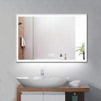China Modern Design Glass Waterproof Smart Fitness Bevelled Touch Mirror With Led for Hotel for sale
