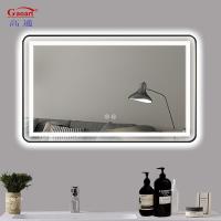 China Backlit Bathroom Mirror LED Waterproof Smart Fitness Bevelled Touch Screen Wall Decor for sale