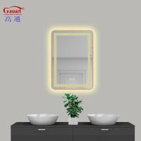 China Backlit Bathroom Mirror LED Waterproof Smart Fitness Bevelled Touch Screen Wall Decor for sale