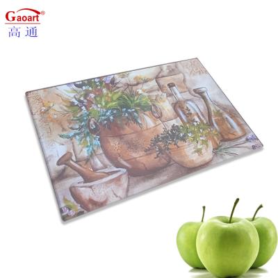 China Modem Design All-Season Tempered Glass Cheese Slice Placemats for Cutting and Serving for sale