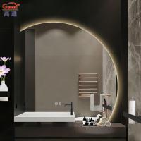 China Licensed Material Modern Design Silver Mirror Led Salon Touch Screen Smart Bathroom Miroir for sale