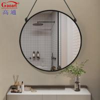 China Customized Size Antique Gold Vintage Bathroom Round House Decor Plastic Frame Mirror for sale