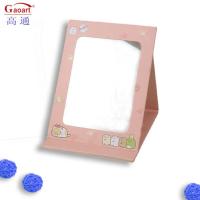China Custom Pocket Small Cosmetic Table Heart Shaped Mirror Packing method OPP bag Make-Up for sale