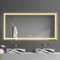China Round Glass Mirror Intelligent Backlit Wall LED Bathroom Mirror for Hotel Decorations for sale