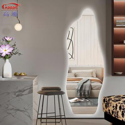 China Modern Design Touch Switch Led Light Bathroom Shower Smart Glass Vanity Wall Mirror for sale