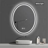 China Modern Design Vanity Oval Large Round Bathroom Backlit Smart Led Light Up Bath Mirror For Bathroom for sale