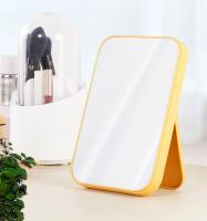 China Fashion Design Plastic Glass Mirror Portable Desktop Vanity Compact Makeup for Desk for sale