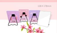 China Travel Standing Cute Stand Top Make Up Cosmetic Table with Metal and Glass Mirror for sale