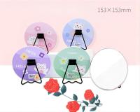 China Portable Morden Style Cosmetic Table Desktop Make Up Top Standing Travel Cute Make-Up Small Makeup Desk Mirror for sale
