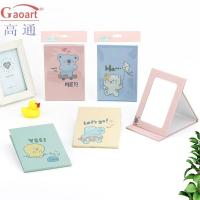 China Extra Logo Vanity Travel Cosmetic Heart Shaped Makeup Mirror with Coated Paper for sale